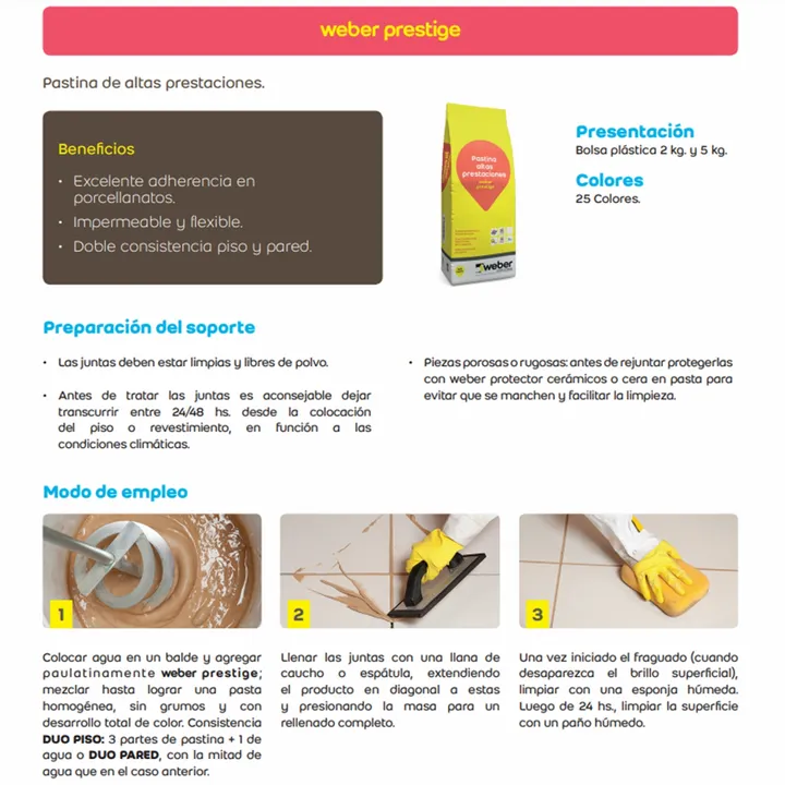 Vallejos Materiales - PASTINA PERLATO PRESTIGE 5 KG